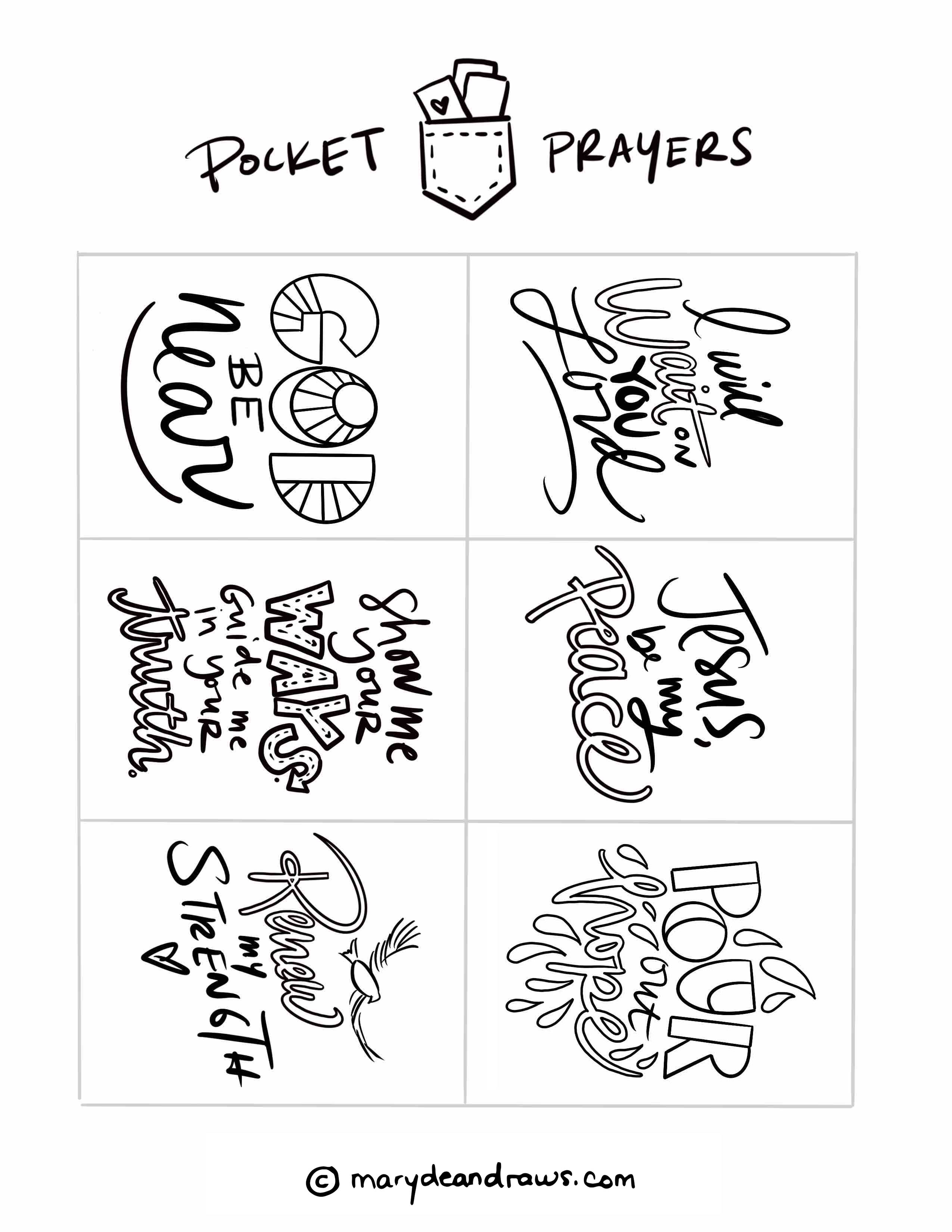 Pocket Prayers Printable